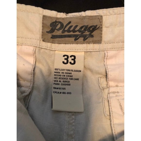 Plugg | Shorts | Plugg Mens Size 33 Ivory Khaki Beige Cargo Hiking ...
